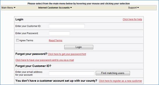 Customer Login